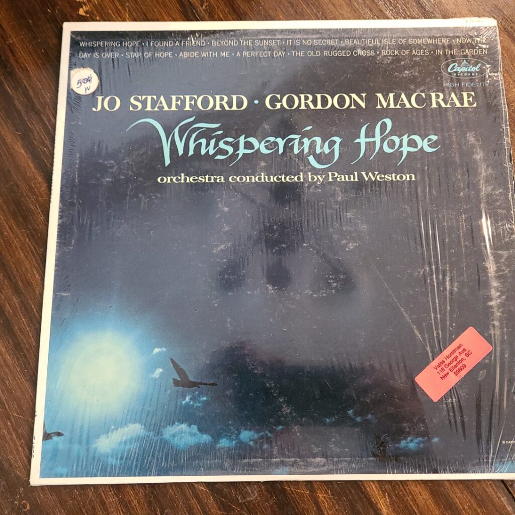 Jo Stafford And Gordon MacRae – Whispering Hope 1962 Vintage Vinyl
